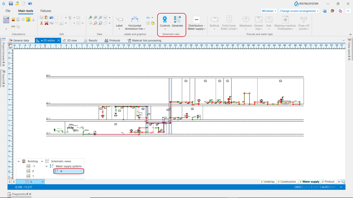 Designing sanitary system loop installations - HelpSystem