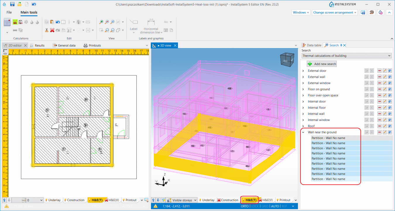 Calculation of design heat load of rooms - HelpSystem
