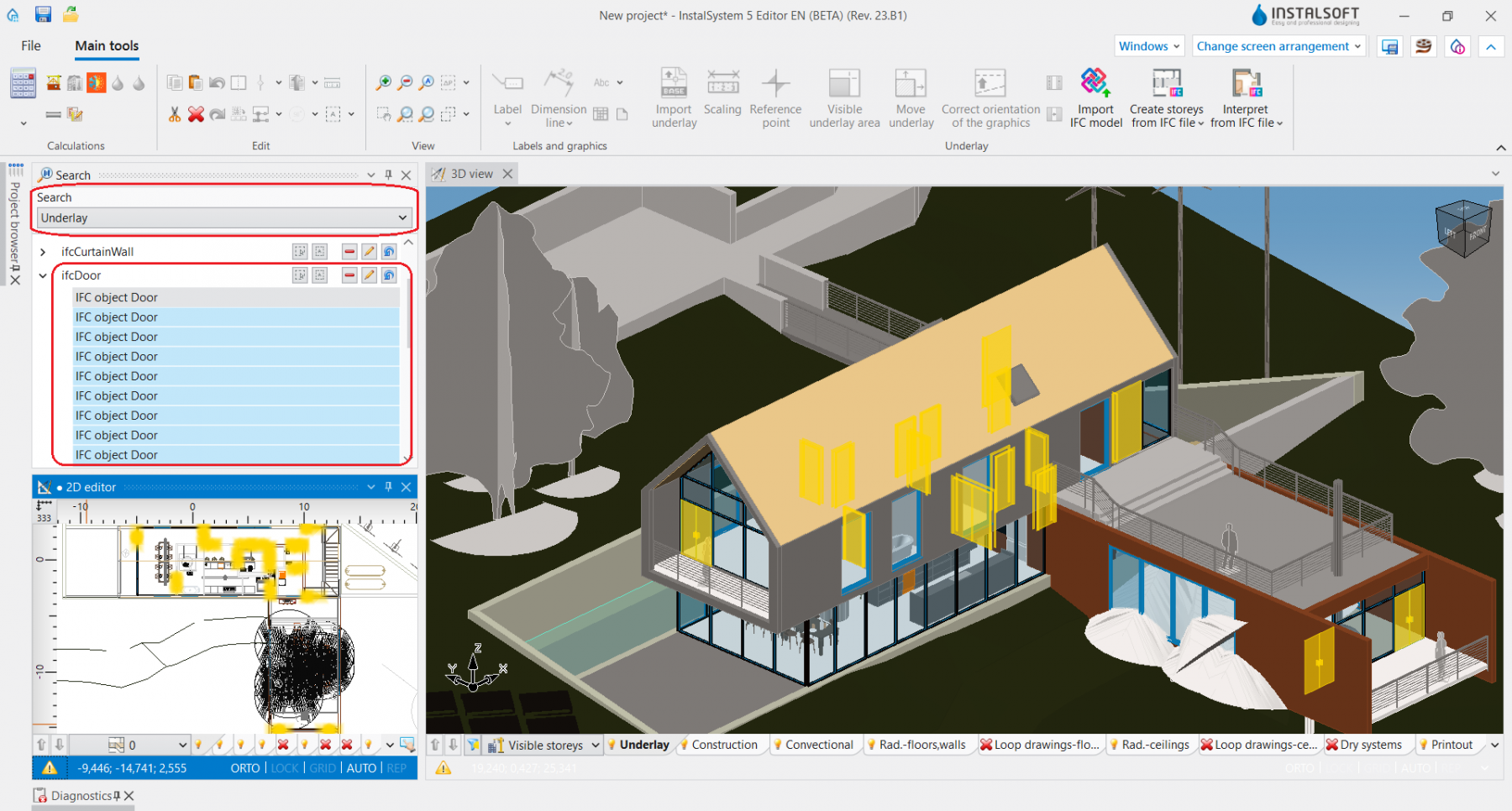 BIM - Import and management of IFC models in InstalSystem 5 package ...