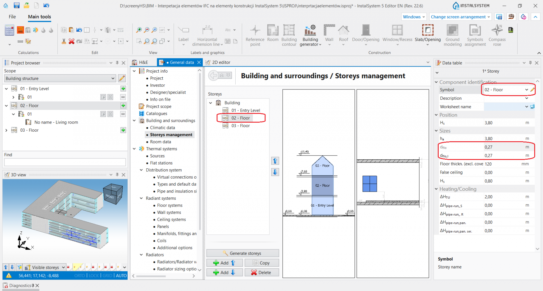 BIM - Interpretation of IFC elements into building structure elements ...