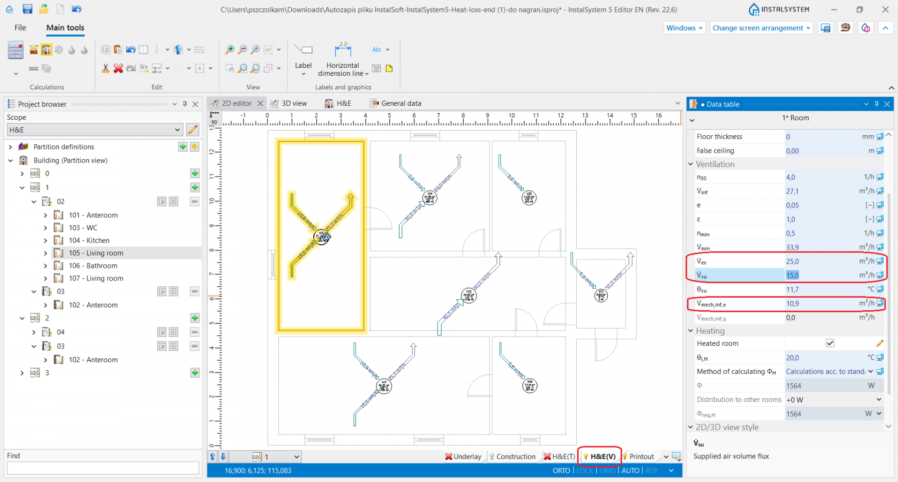 Calculation of design heat load of rooms - HelpSystem