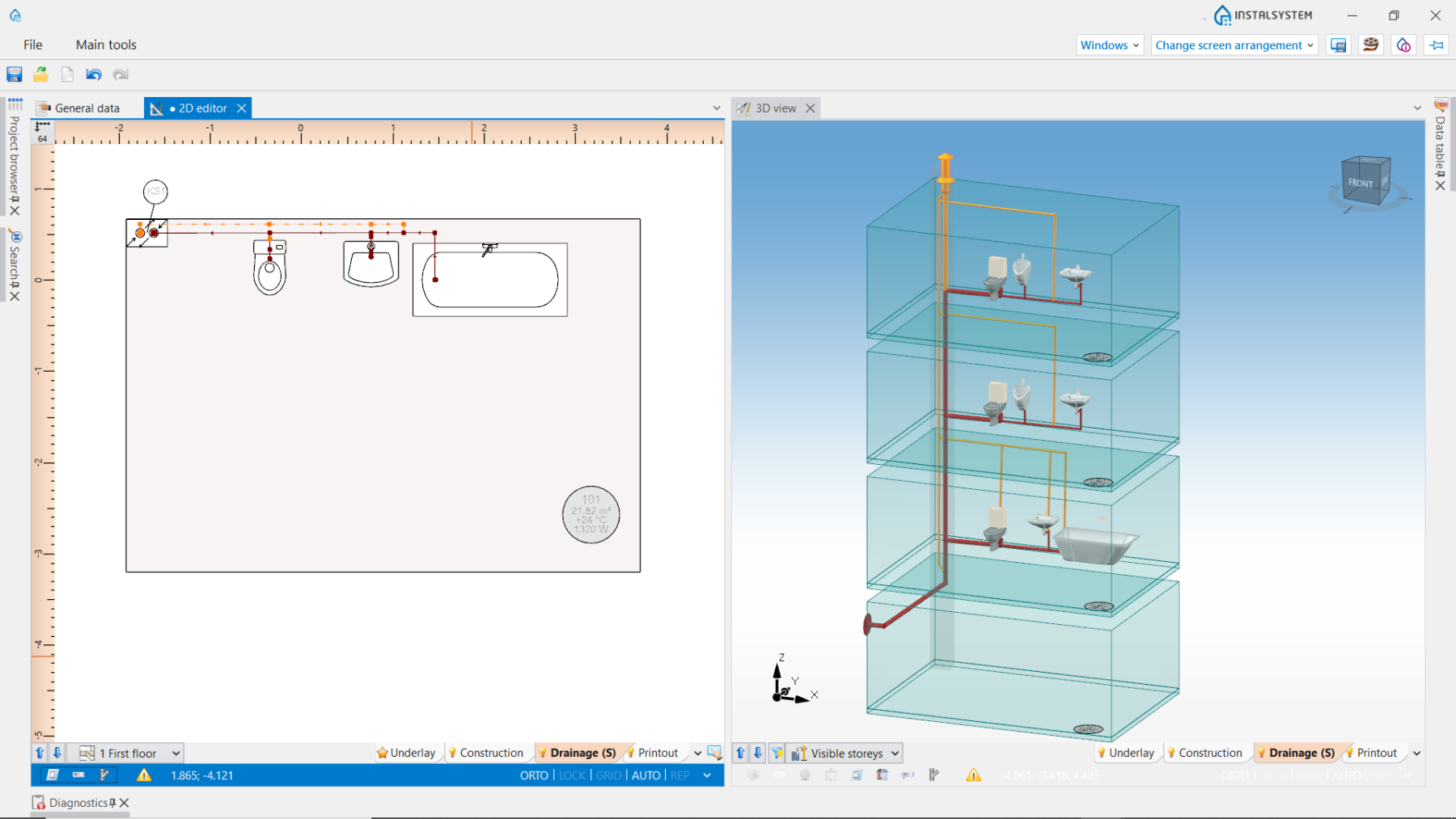 Sewage installations - Bypass ventilation - HelpSystem